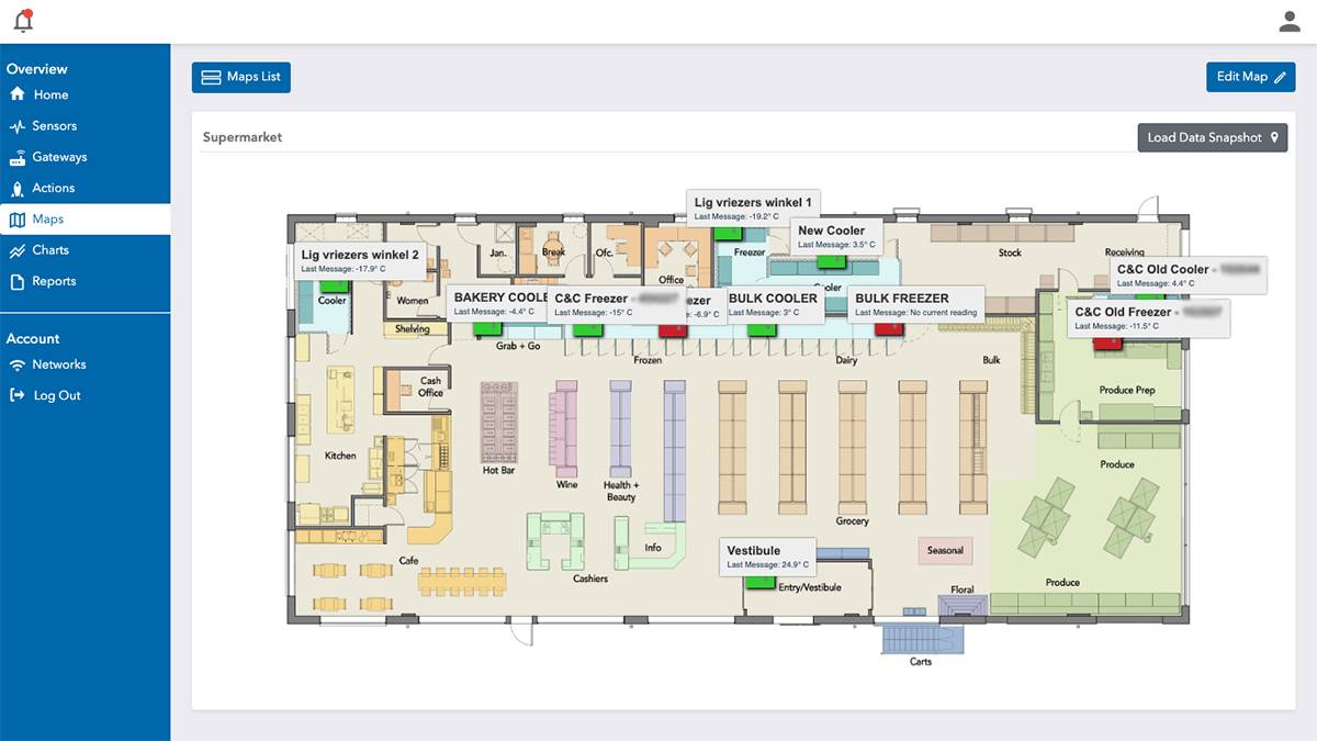 Use your floor plan for easy IoT sensor monitoring - Axxon